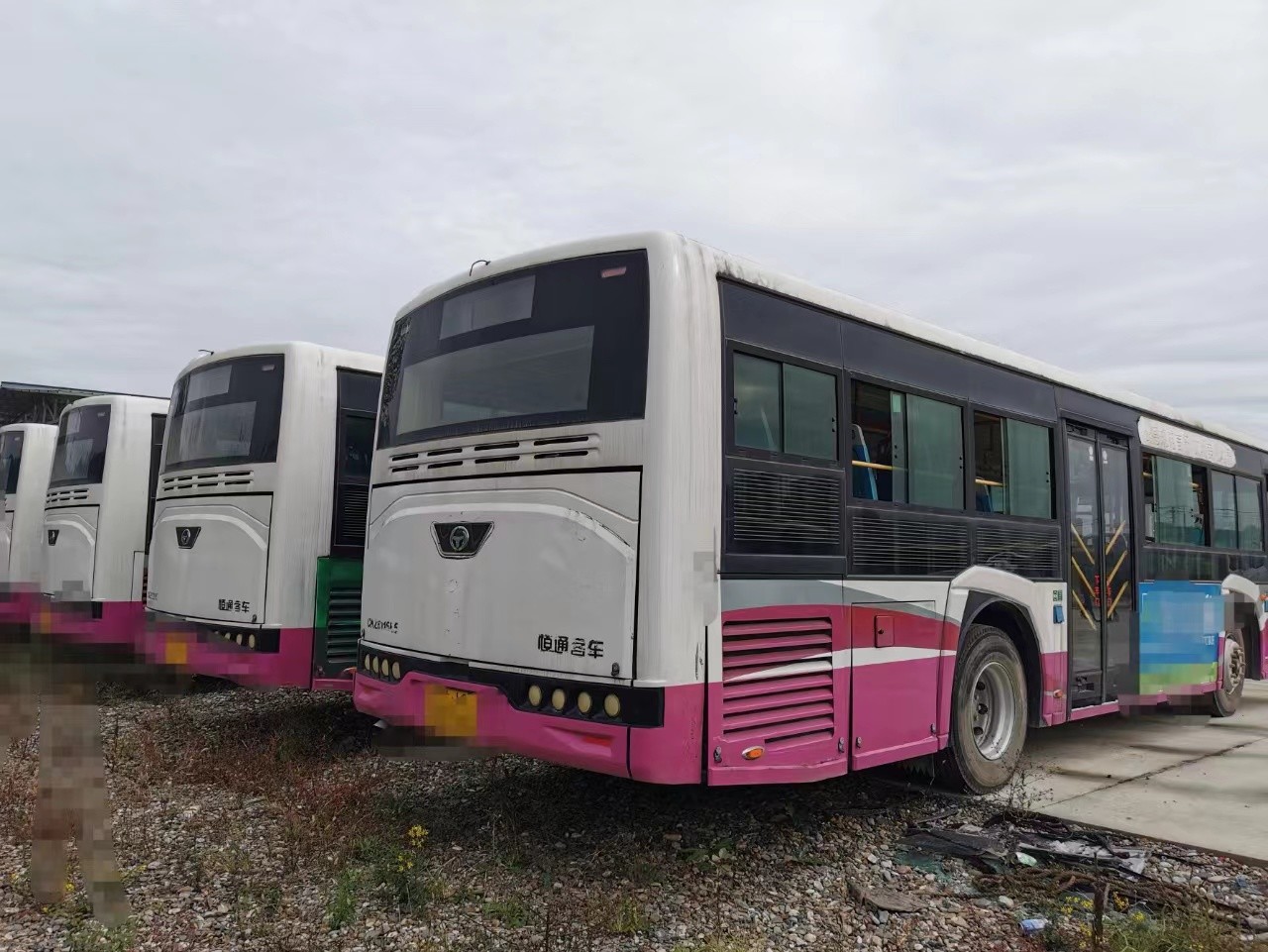 12m 30 Seats Hengtong Used Buses Rear Engine Luxury Diesel City School Bus
