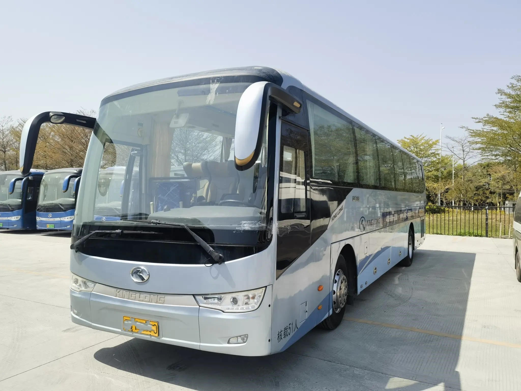 Used King Long Coaches Double Doors 51 Seats Used Luxury Bus XMQ6117 ...