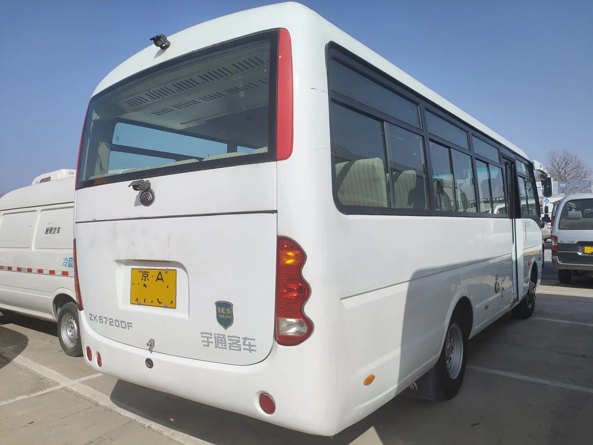 Used Short Bus Folding Door 26 Seats Front Engine Sliding Window 7 ...