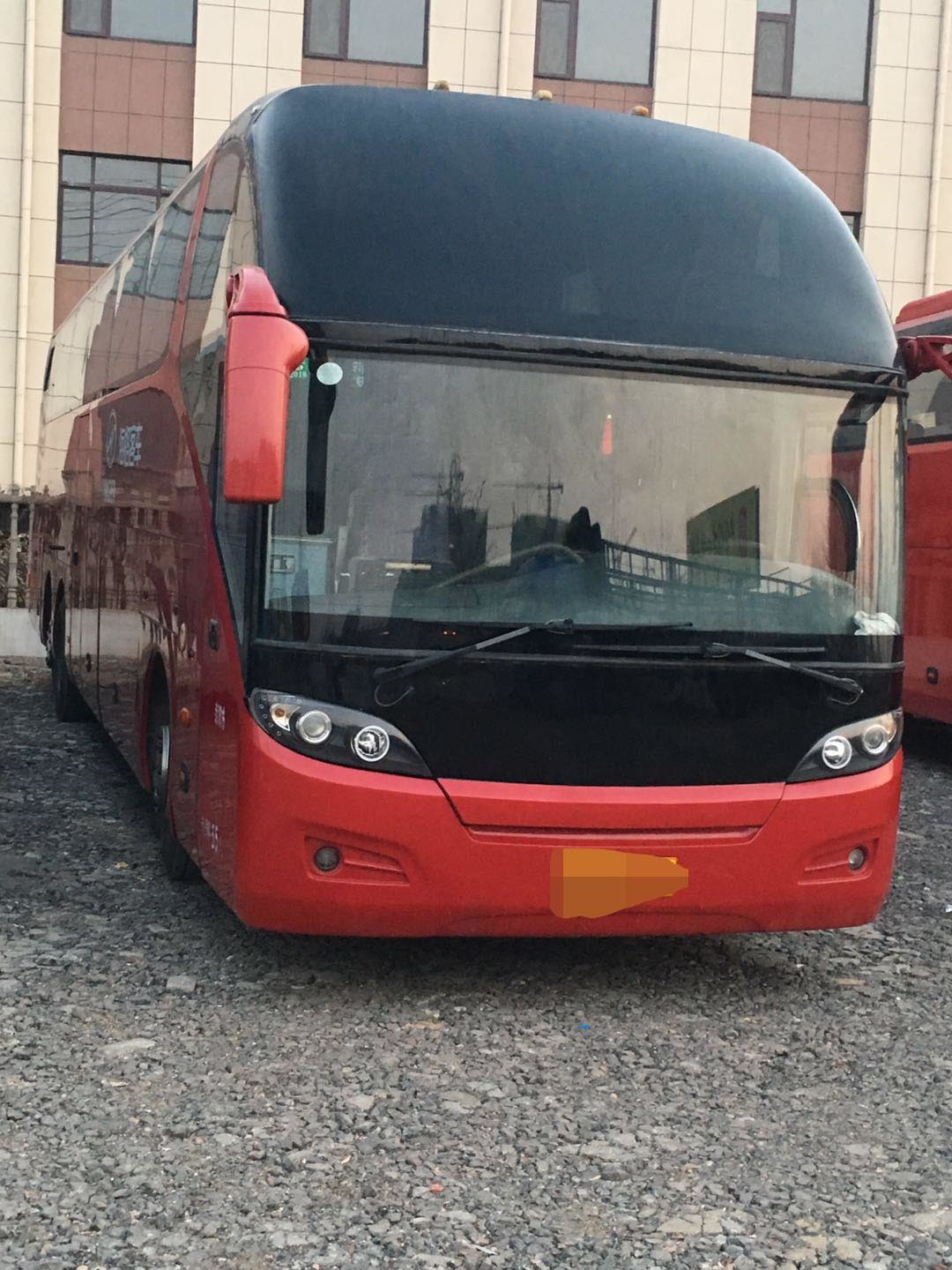 55 Seat Higer Red Travel Used Passenger Bus KLQ6147 Diesel Left Hand ...