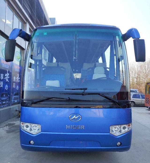 Higer KLQ6129 53 Seats Rear Engine Used Coach Bus Double Doors Steel ...