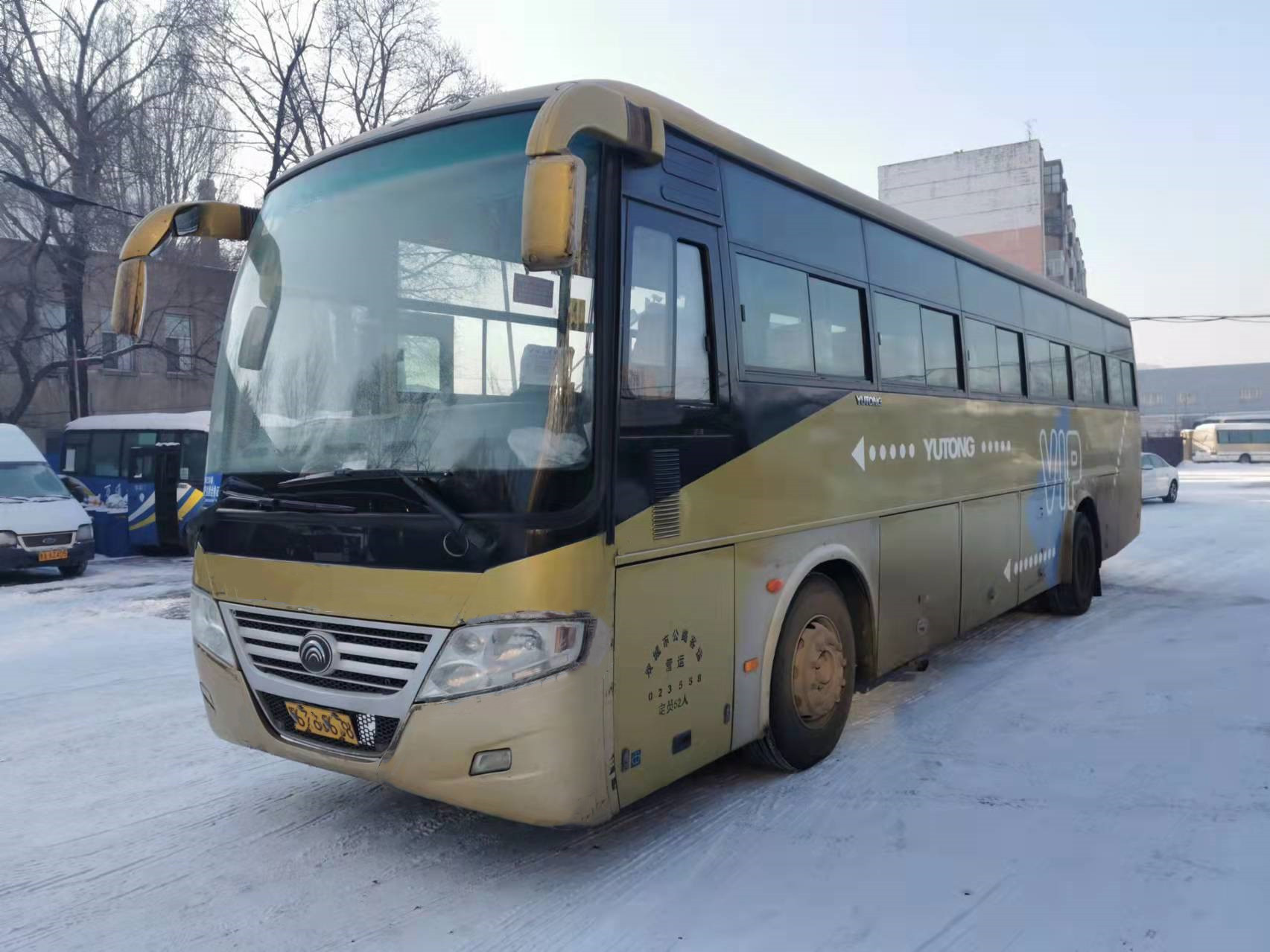 Front Engine Used Yutong Bus 53seats Steel Chassis Passenger Bus With ...